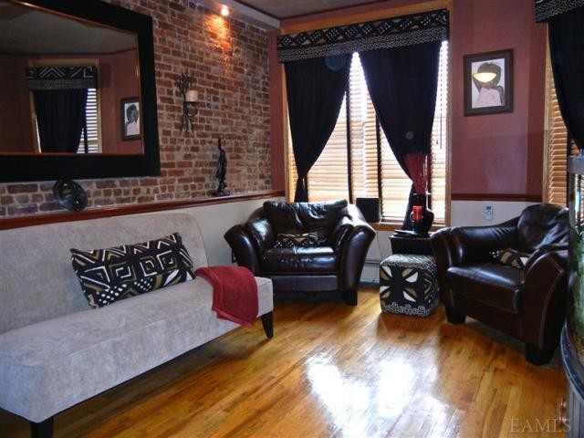Original exposed brick South Bronx - Contemporary - Living Room - New ...