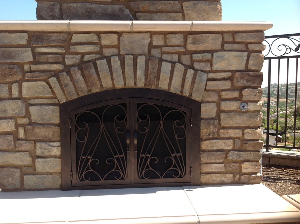 Outdoor Fireplace Gate - Traditional - Living Room - San Diego - by AMS ...