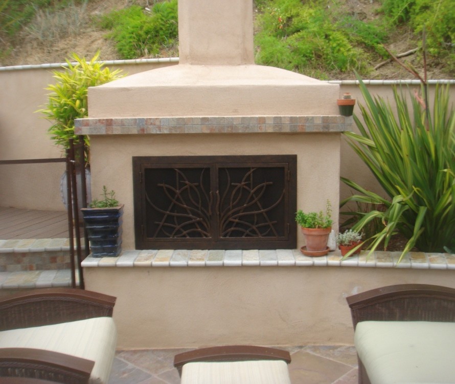 Outdoor Fireplace Gate - Traditional - Patio - San Diego - by AMS ...