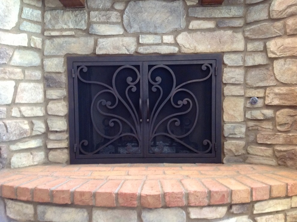 Outdoor Fireplace Gate - Traditional - Living Room - San Diego - by AMS ...