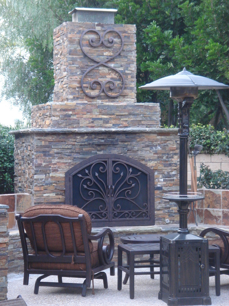 Outdoor Fireplace Gate - Traditional - Patio - San Diego - by AMS ...