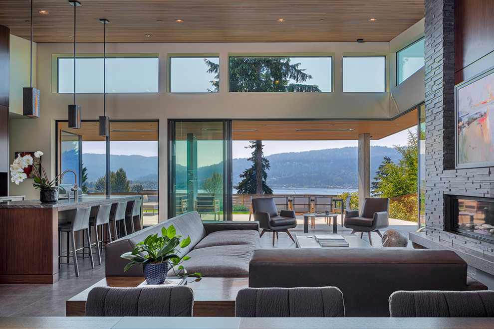 Overlook on East Lake Sammamish - Modern - Living Room - Seattle - by ...
