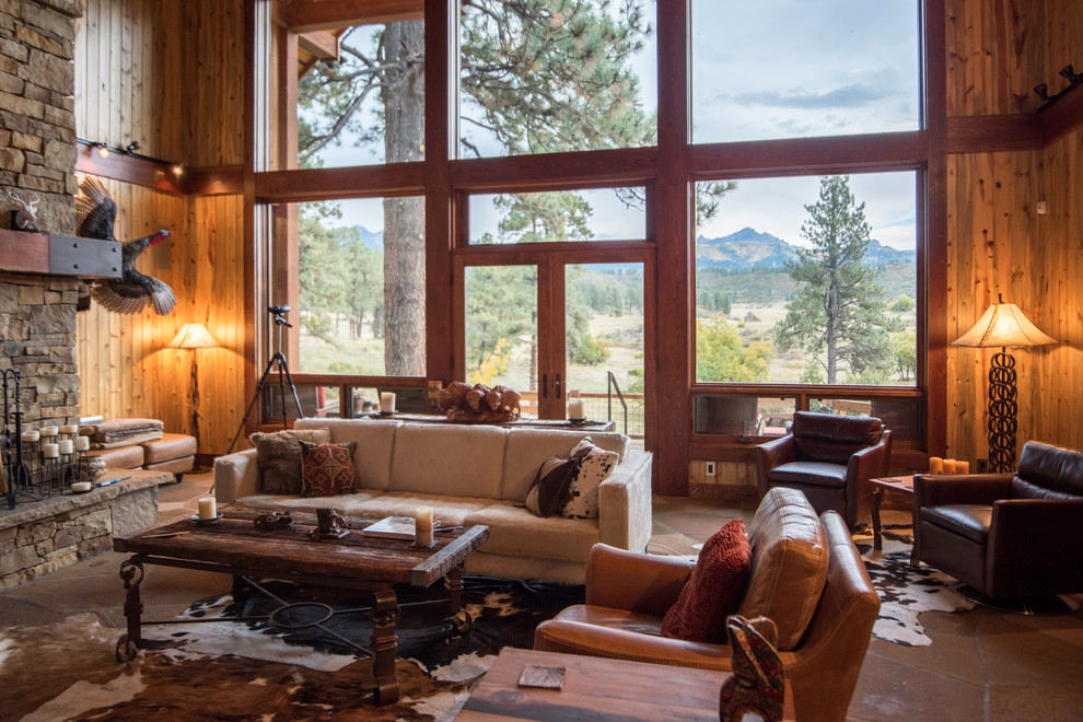 Pagosa Mountain Retreat - Rustic - Living Room - Albuquerque - by ...