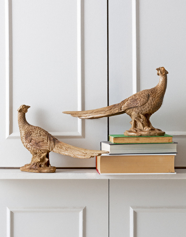Pair Of Wood Effect Pheasants - Traditional - Living Room - London - by ...