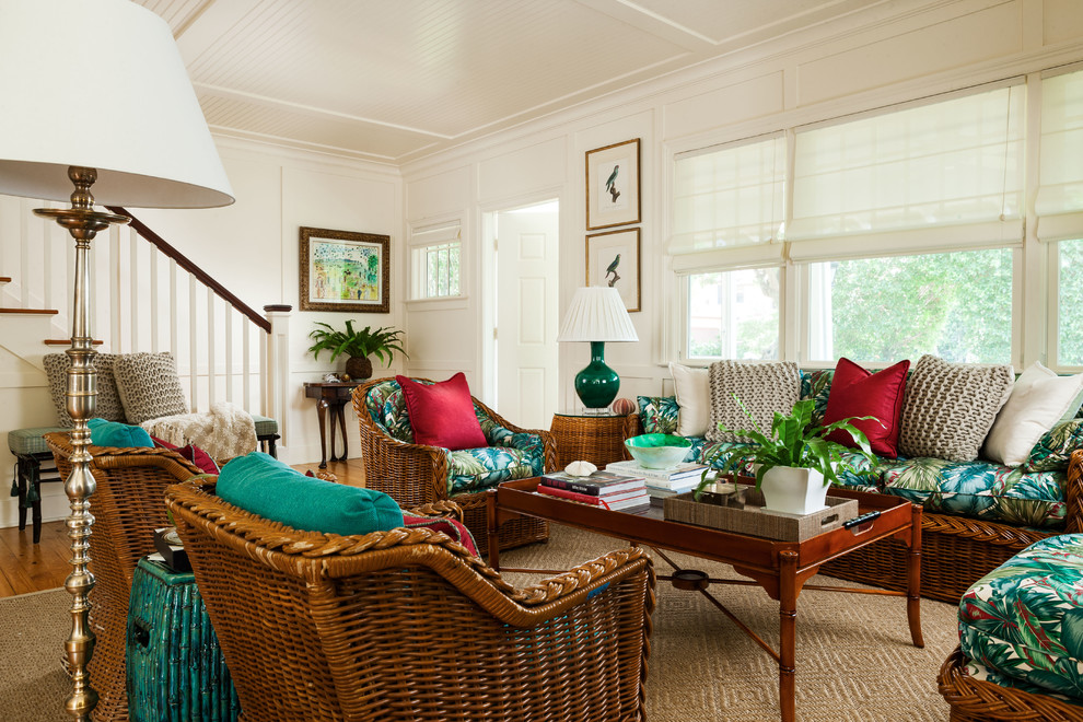 PALM BEACH BUNGALOW - Tropical - Living Room - Miami - by GIL WALSH ...