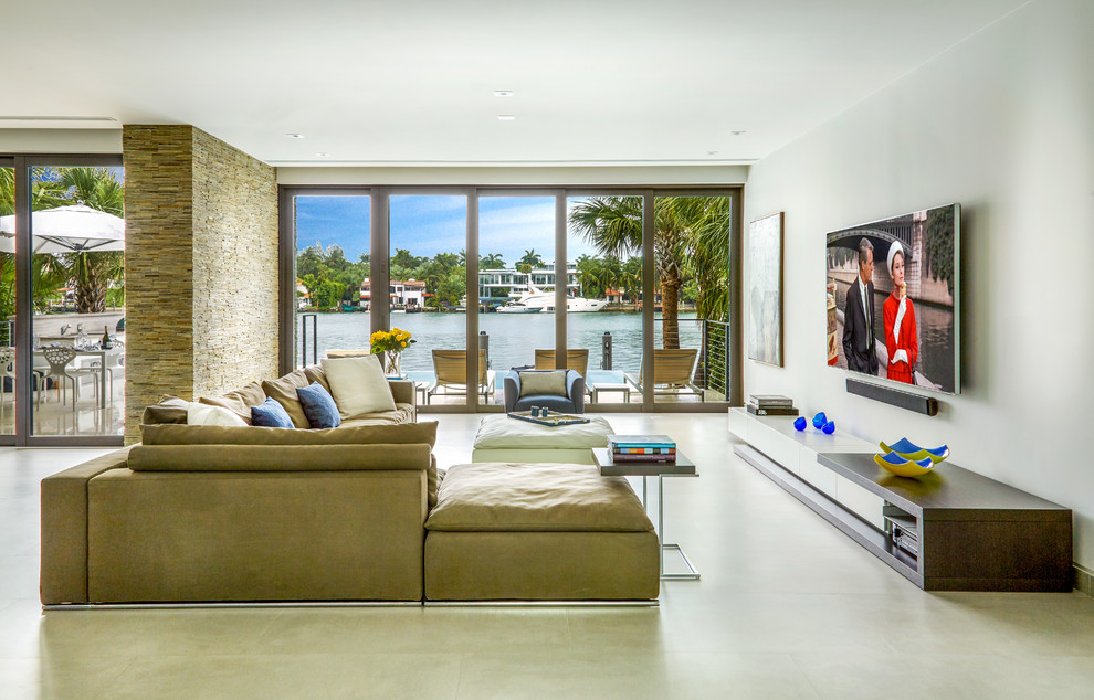 Palm Island 2, Miami Beach - Contemporary - Living Room - Miami - by ...