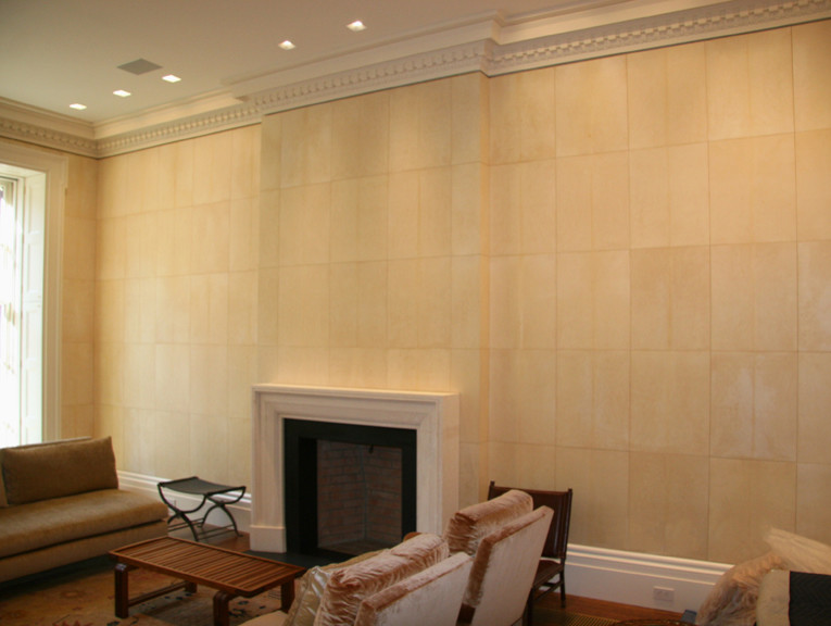 Parchment Paneled Room - Living Room - New York - by Atelier Viollet ...