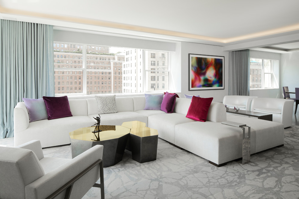 Park Ave Duplex - Contemporary - Living Room - New York - by BuiltIN studio | Houzz