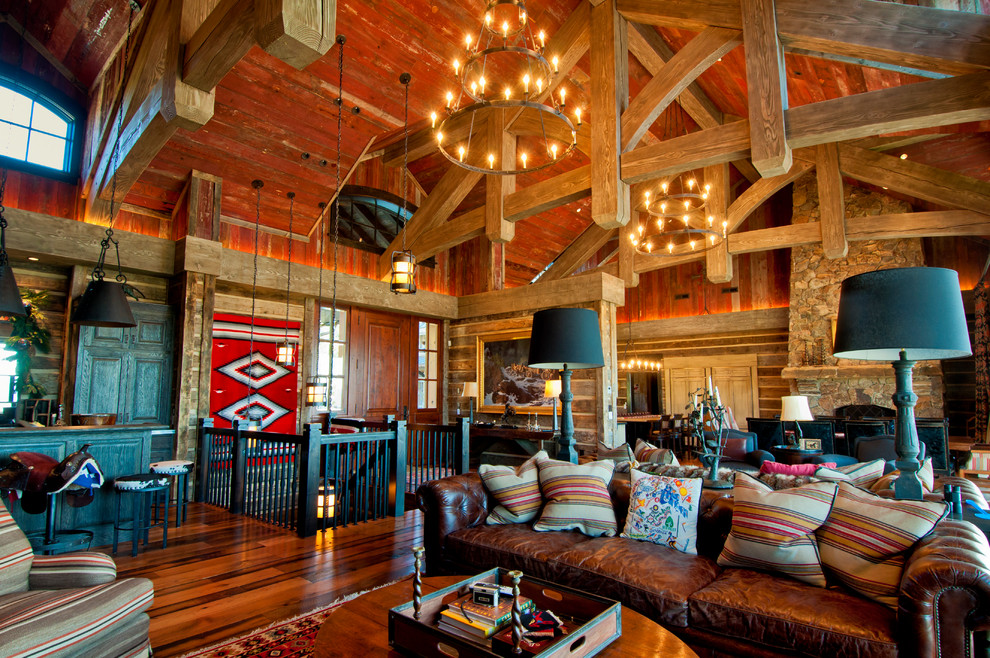 Park City resident home, Utah - Rustic - Living Room - Salt Lake City ...