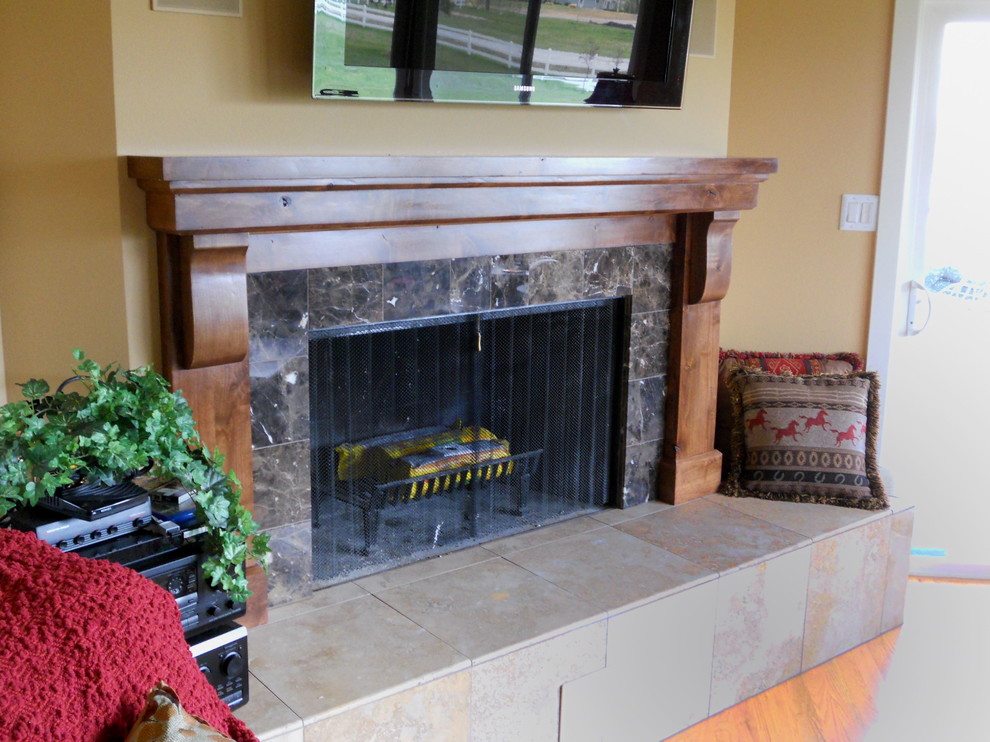 Parker Kitchen and Fireplace Remodel - Traditional - Living Room ...