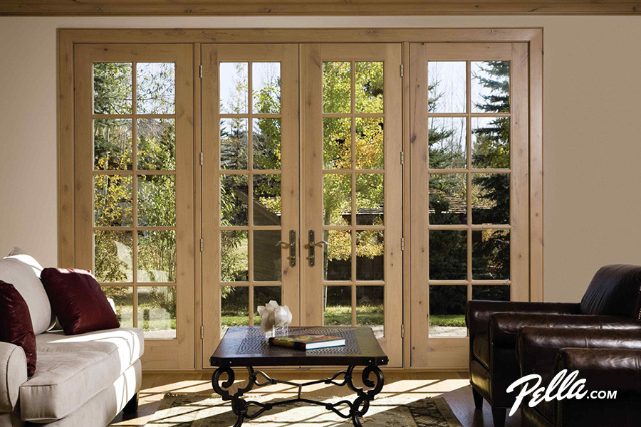 Pella® Architect Series® hinged patio door adds architectural detail ...