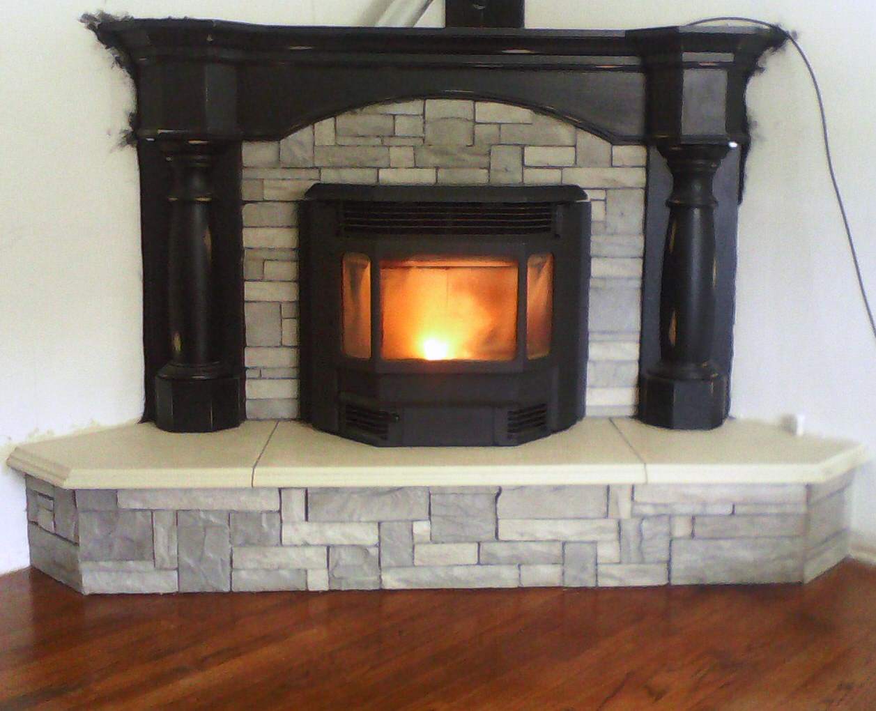 Corner Pellet Stove Wall Designs