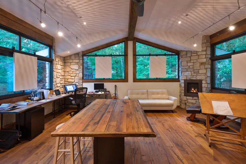 Phoenixville Rustic Studio Project - Rustic - Living Room ...