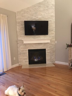 75 Living Room with a Corner Fireplace and a Wall Mounted TV Ideas You ll Love February 2025 Houzz