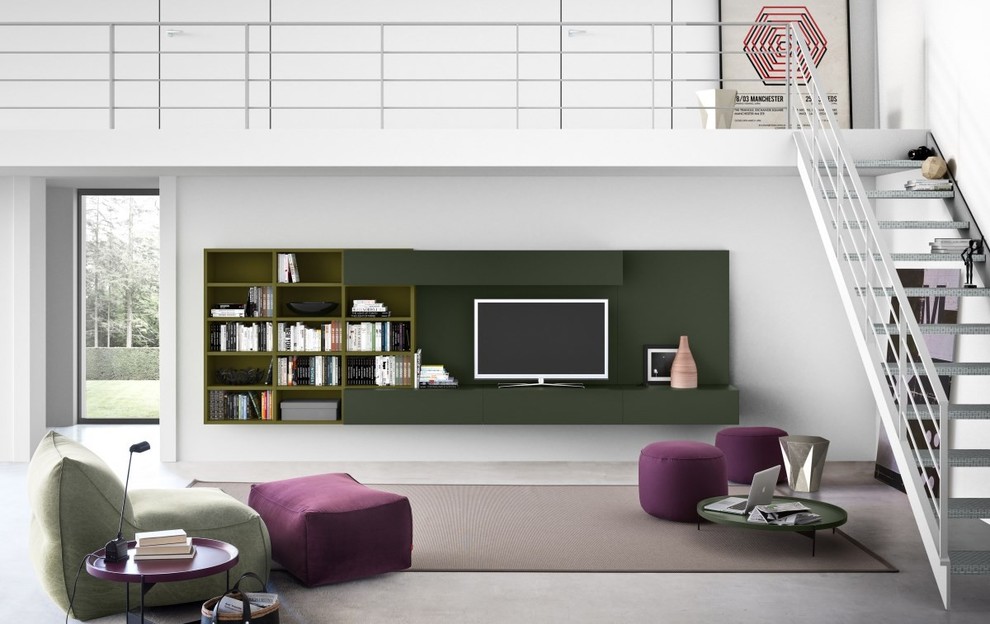 Pianca Limbo Sofa and Spazioteca Bookcase - Living Room - San Diego ...