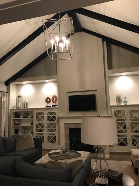 Plano Modern Farmhouse Custom Home - Contemporary - Living Room ...