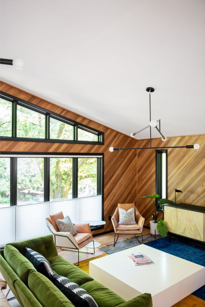 Polychromatic Scandi Remodel - Scandinavian - Living Room - Portland ...