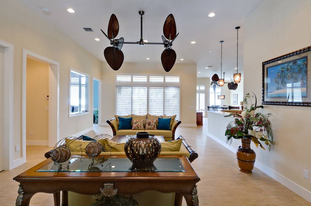 Pompano Beach Custom Home - Tropical - Living Room - Miami - by ...