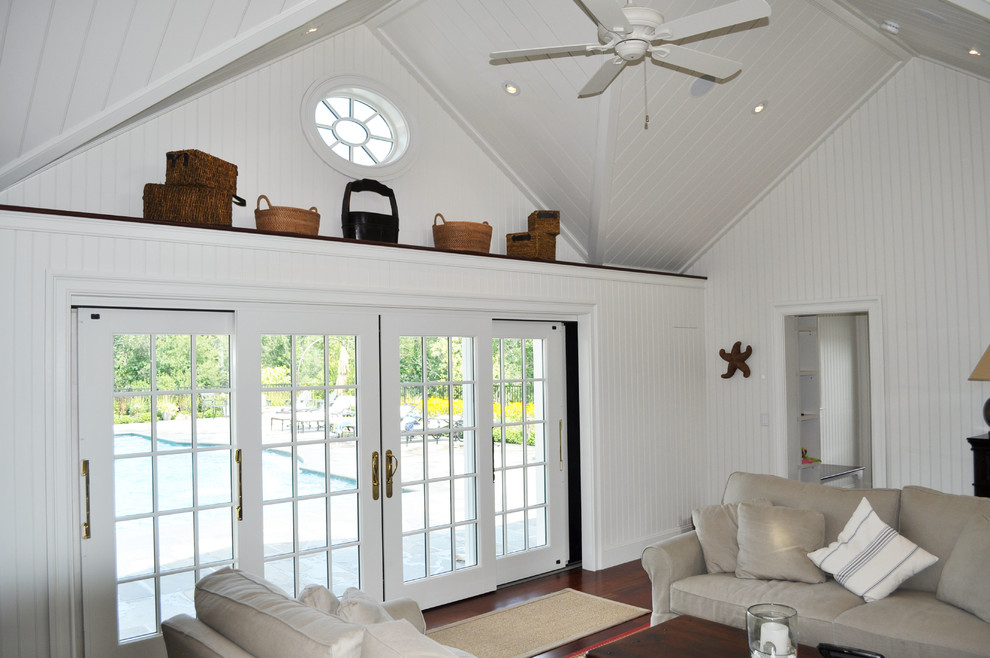 Pool Cabana, Westwood, MA - Transitional - Living Room - Boston - by ...