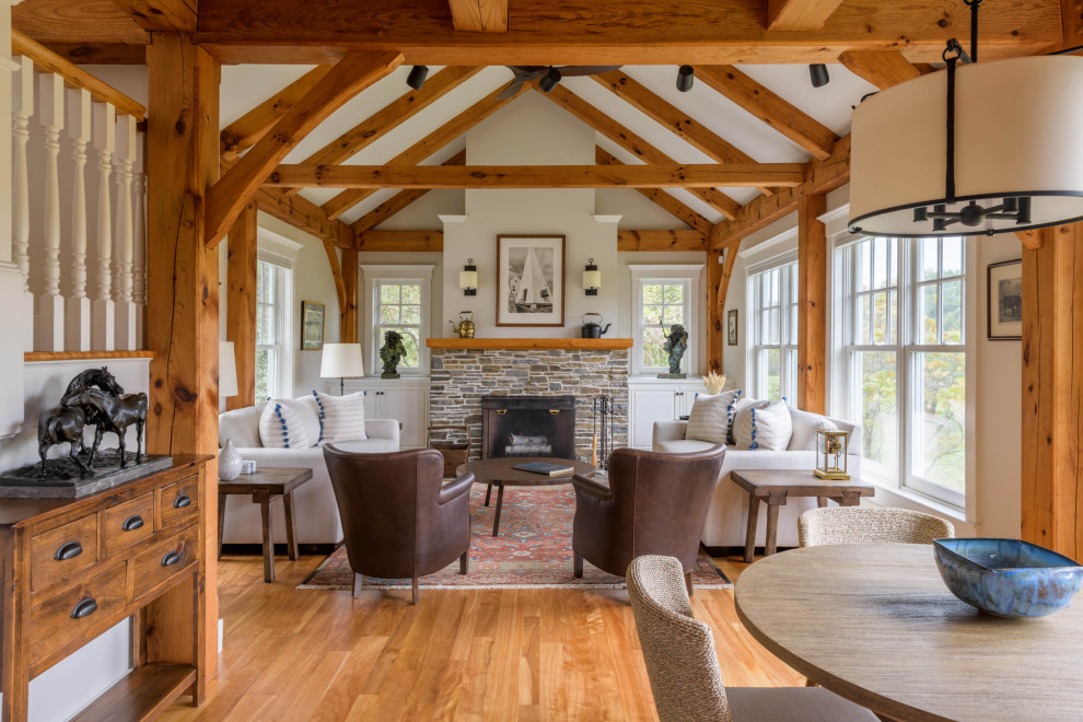 Post and Beam beauty - Transitional - Living Room - Burlington - by ...