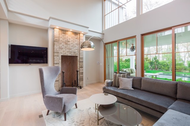 Post-Modern Home in Sag Harbor - Contemporary - Living Room - New York ...