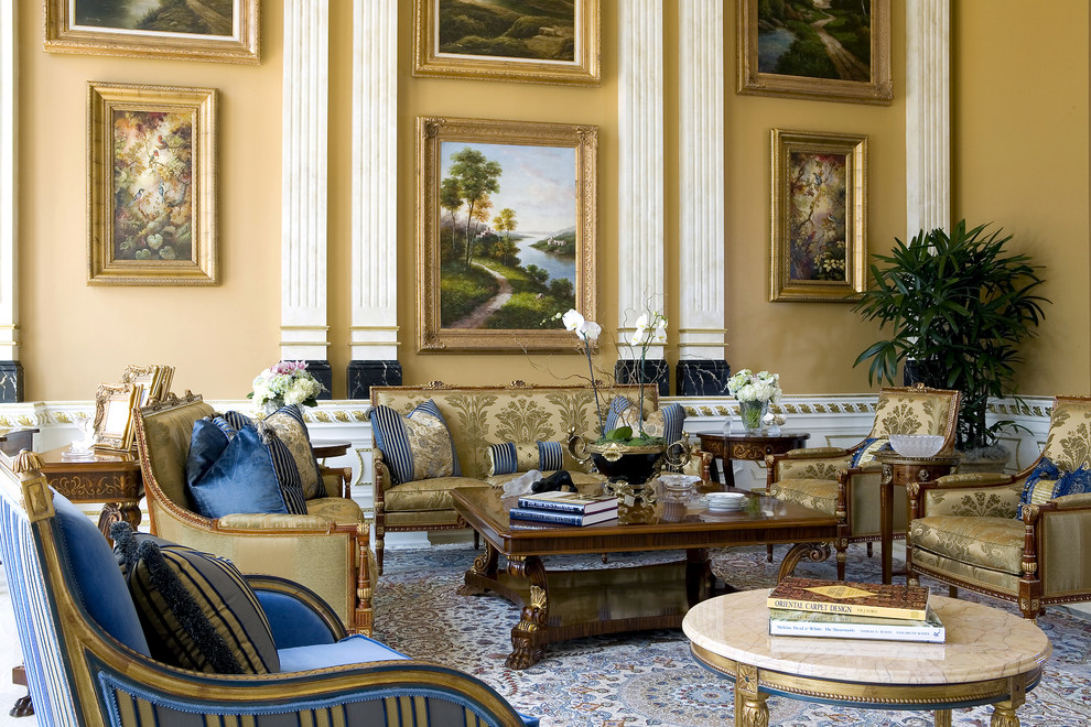 Potomac Estate Traditional Design & Build - Traditional - Living Room ...