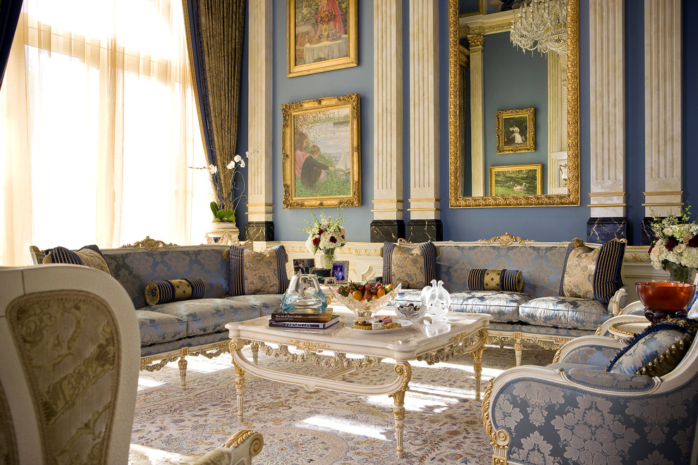 Potomac Estate Traditonal Design & Build - Traditional - Living Room ...