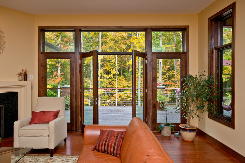 Prairie-Style Custom Home Design and Build - Craftsman - Living Room ...