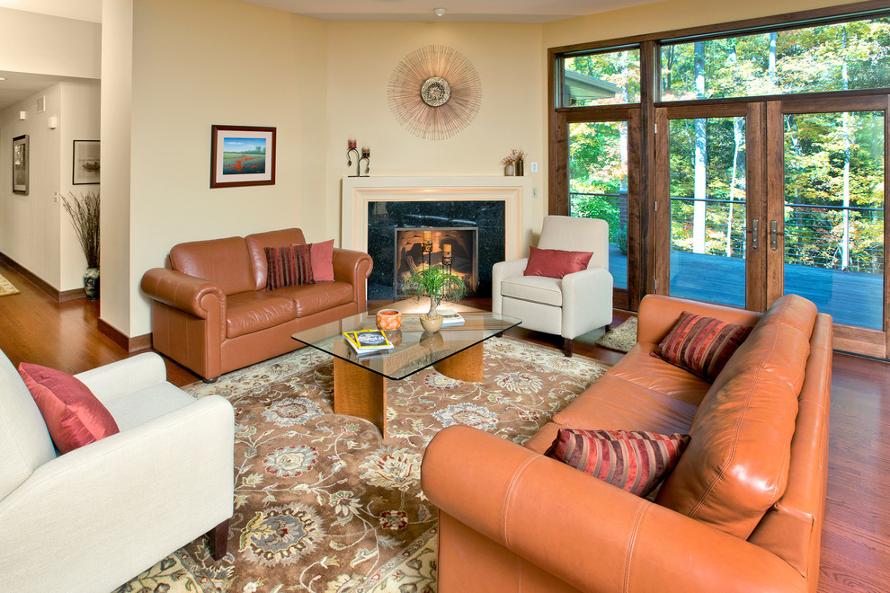 Prairie-Style Custom Home Design and Build - Craftsman - Living Room ...
