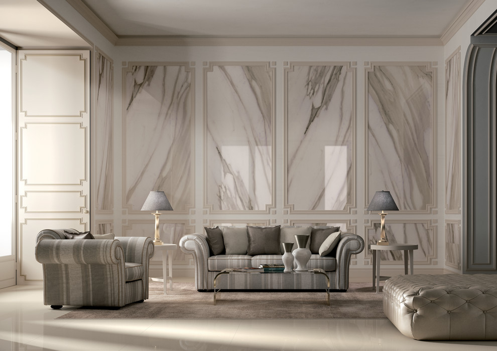 Precious Stone Slabs - Contemporary - Living Room - Miami - by ...