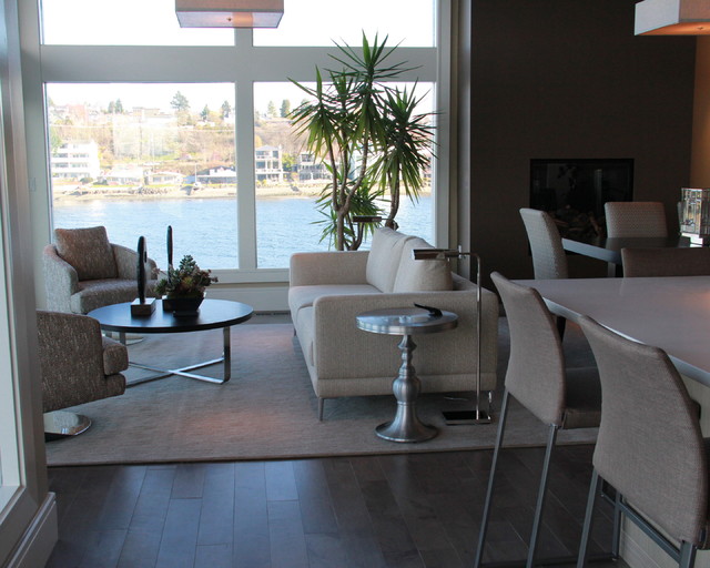 Puget Sound Waterfront Project - Contemporary - Living Room - Seattle ...