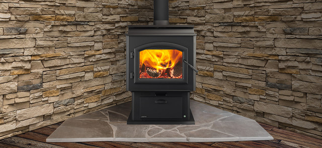 Quadra-Fire Adventure Series Wood Stoves - Industrial - Living Room ...
