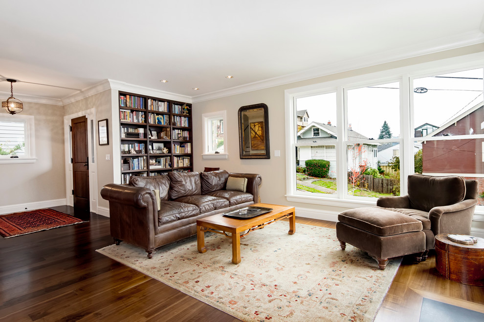 Queen Anne Interior Repaint - Traditional - Living Room - Seattle - by ...