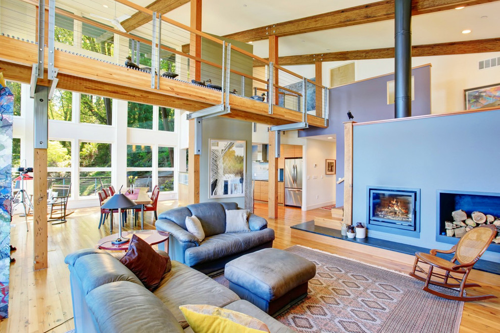Raft Island Home - Contemporary - Living Room - Seattle - by BuildSense ...