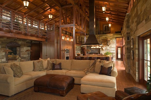 Ranch House - Rustic - Living Room - Austin - by Foursquare Builders ...