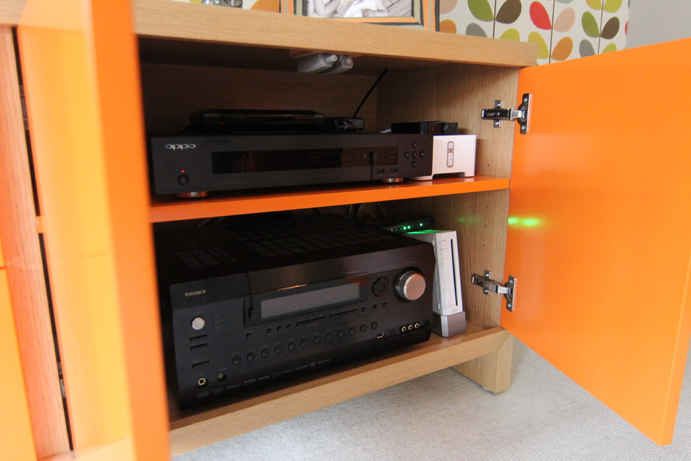 Recessed Smart TV - Modern - Living Room - New York - by Serious Audio ...