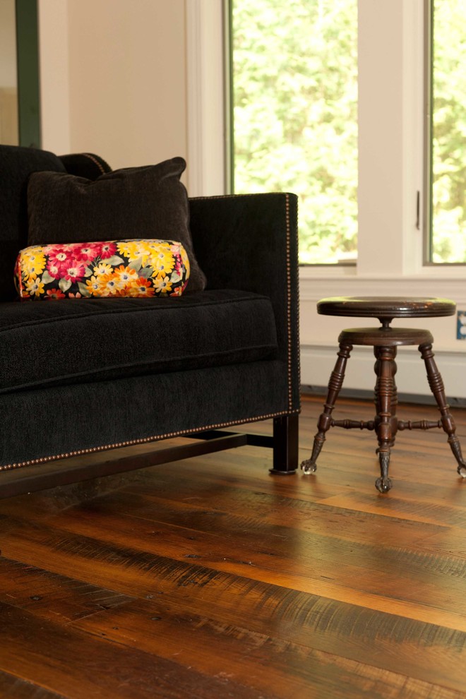 Reclaimed Oak Flooring - Transitional - Living Room - Boston - by ...