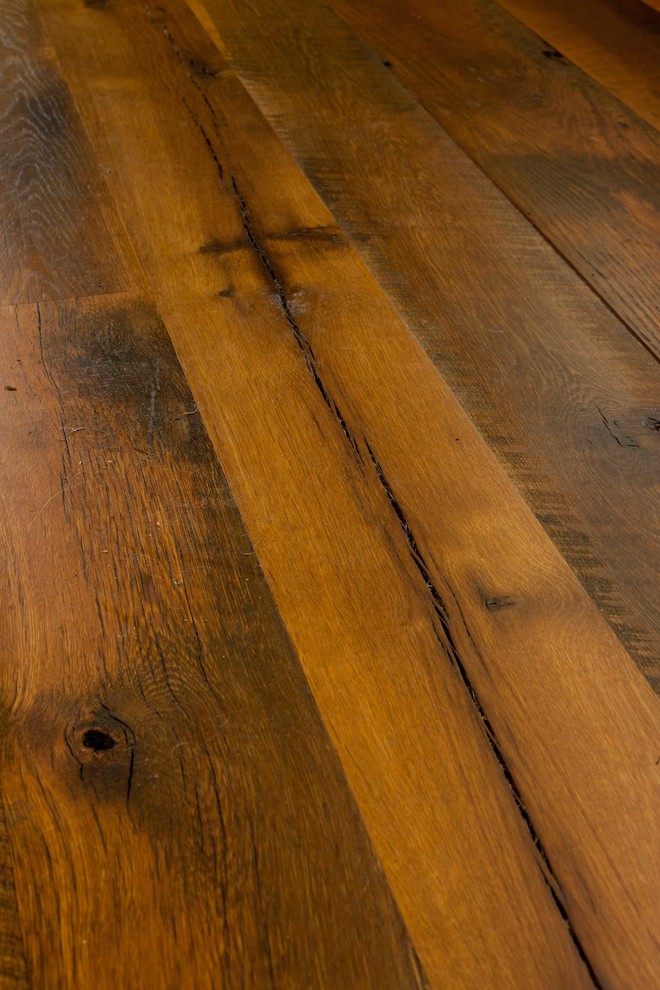 Reclaimed Oak Flooring - Transitional - Living Room - Boston - by ...