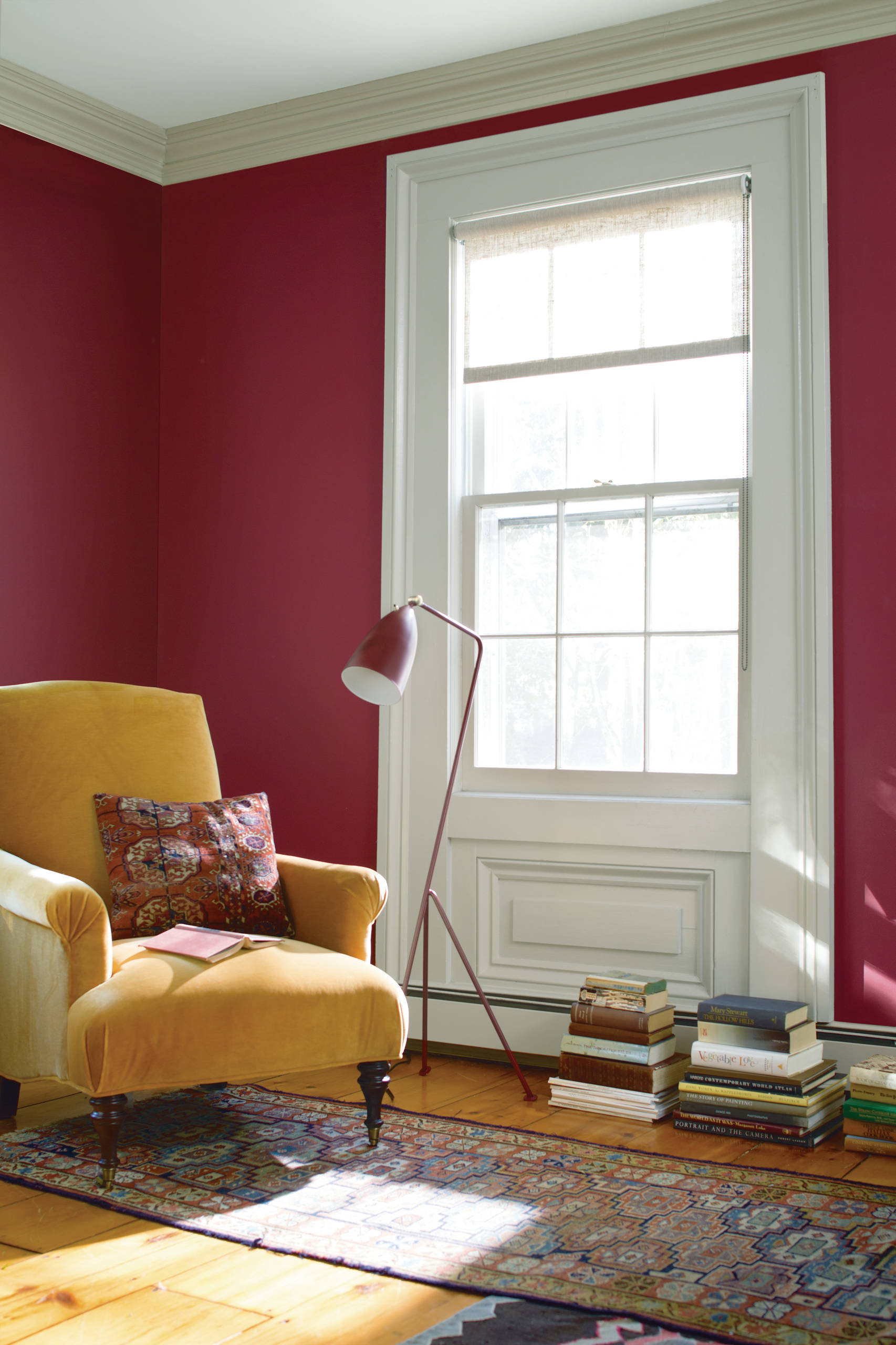 Cranberry And Tan Walls