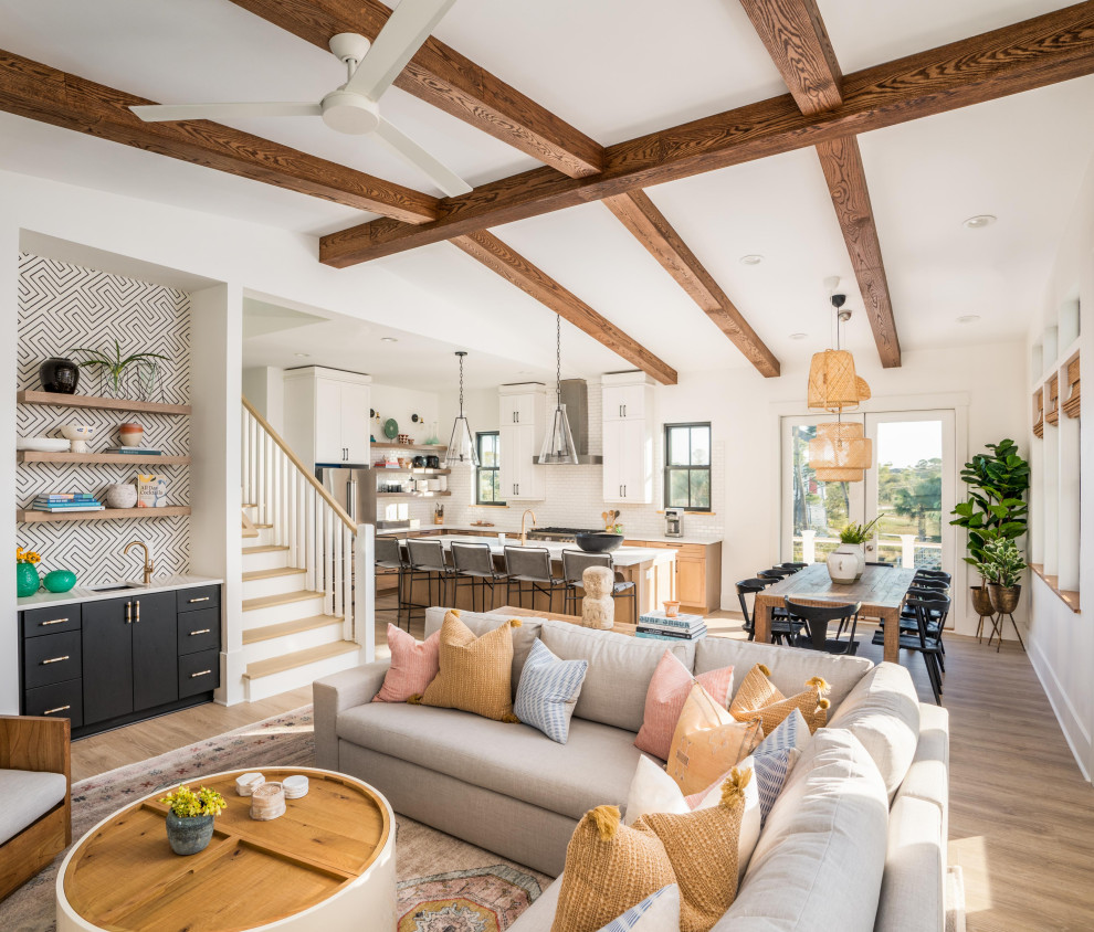 Red Sunset Custom Build - - Beach Style - Living Room - Charleston - by ...