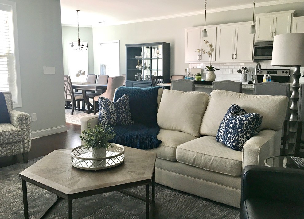 Redesigned Great Room with Transitional Styling - Transitional - Living ...
