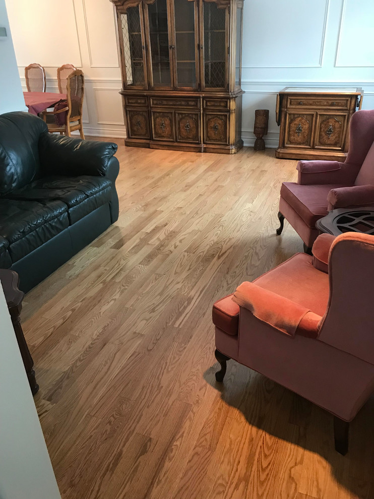 Refinished Oak with Golden Oak Stain - Traditional - Living Room ...