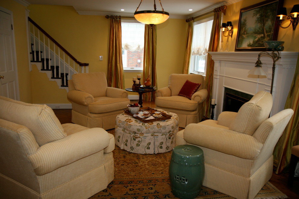 Refreshing a suburban home - Transitional - Living Room - New York - by ...