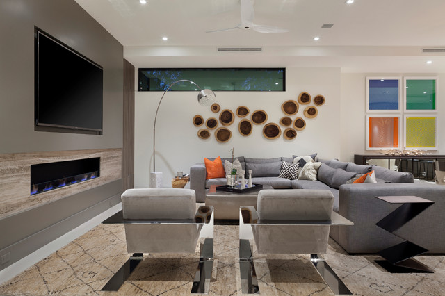 Reinterpreted Mid-Century - Contemporary - Living Room - Miami - by ...