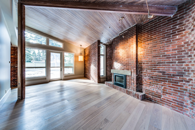 Renovation of Midcentury Modern Home - Modern - Living Room - Calgary ...