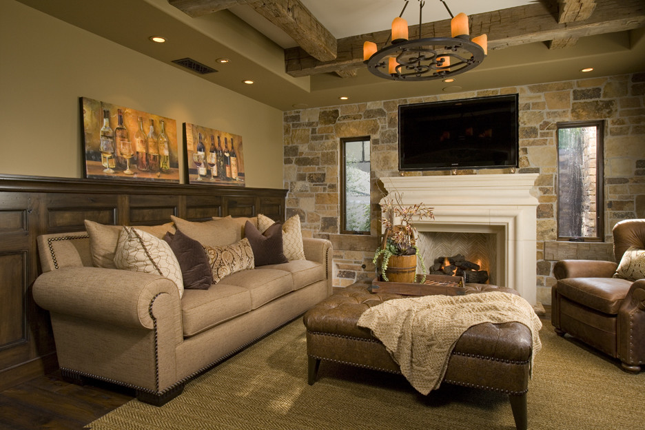 Residential Cigar Room - Mediterranean - Living Room - Orange County ...