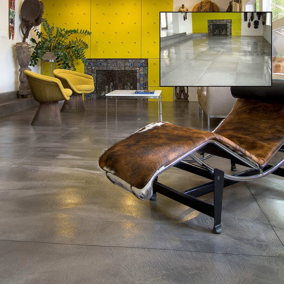 Resurfacing floors - Before and After - Modern - Living Room - Las ...