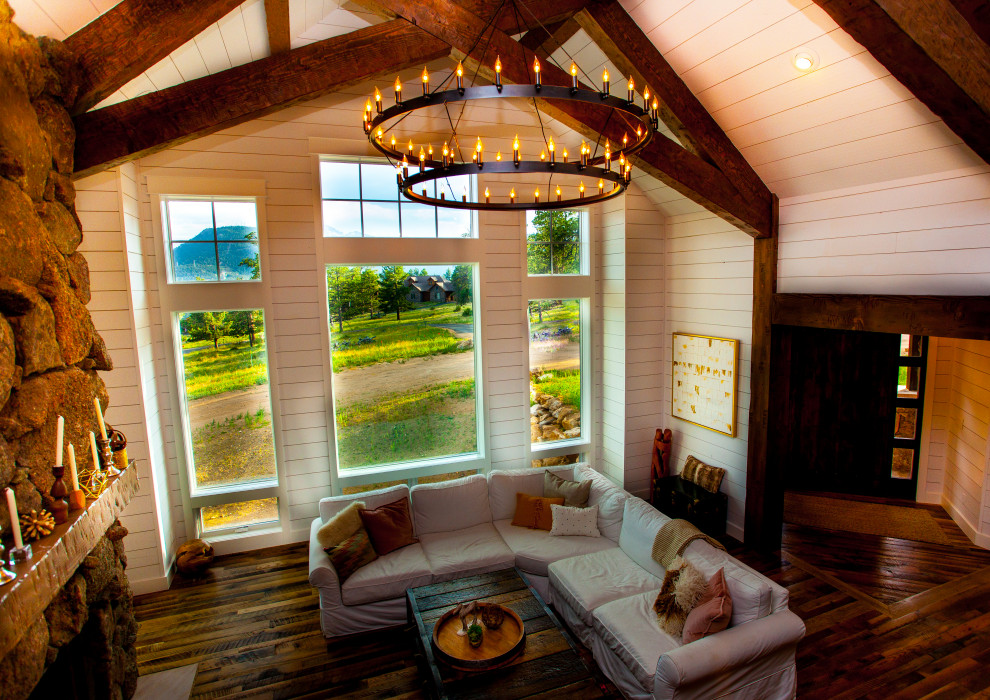 Rocky Mountain Stately Home - Rustic - Living Room - Denver - by Kinley ...