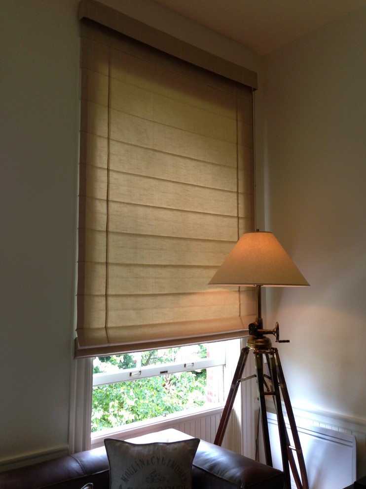 Roman Shades - Eclectic - Living Room - Seattle - by Seattle Design ...