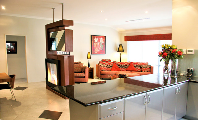 Room divider with hidden compartment - Contemporary - Living Room ...